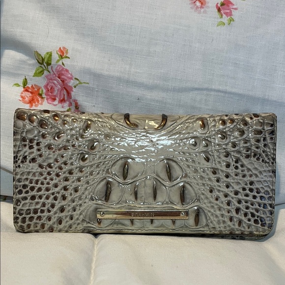 Brahmin | Bags | Brahmin Ady Wallet Melbourne Tan Bronze Gold | Poshmark